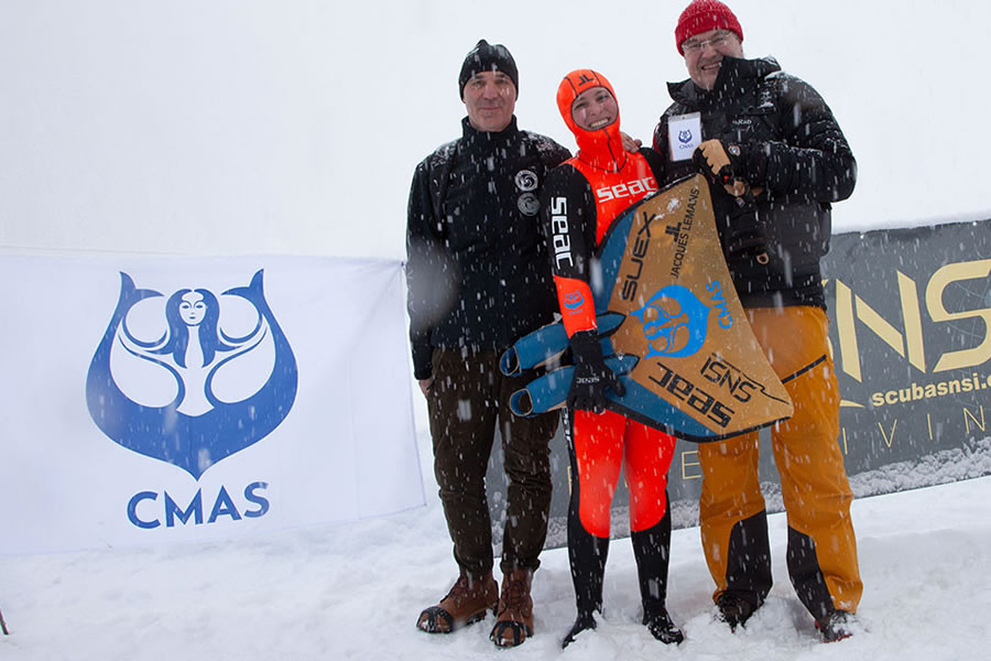 🇭🇷 Two New World Records CMAS in Dynamic Apnea under ice for Valentina ...